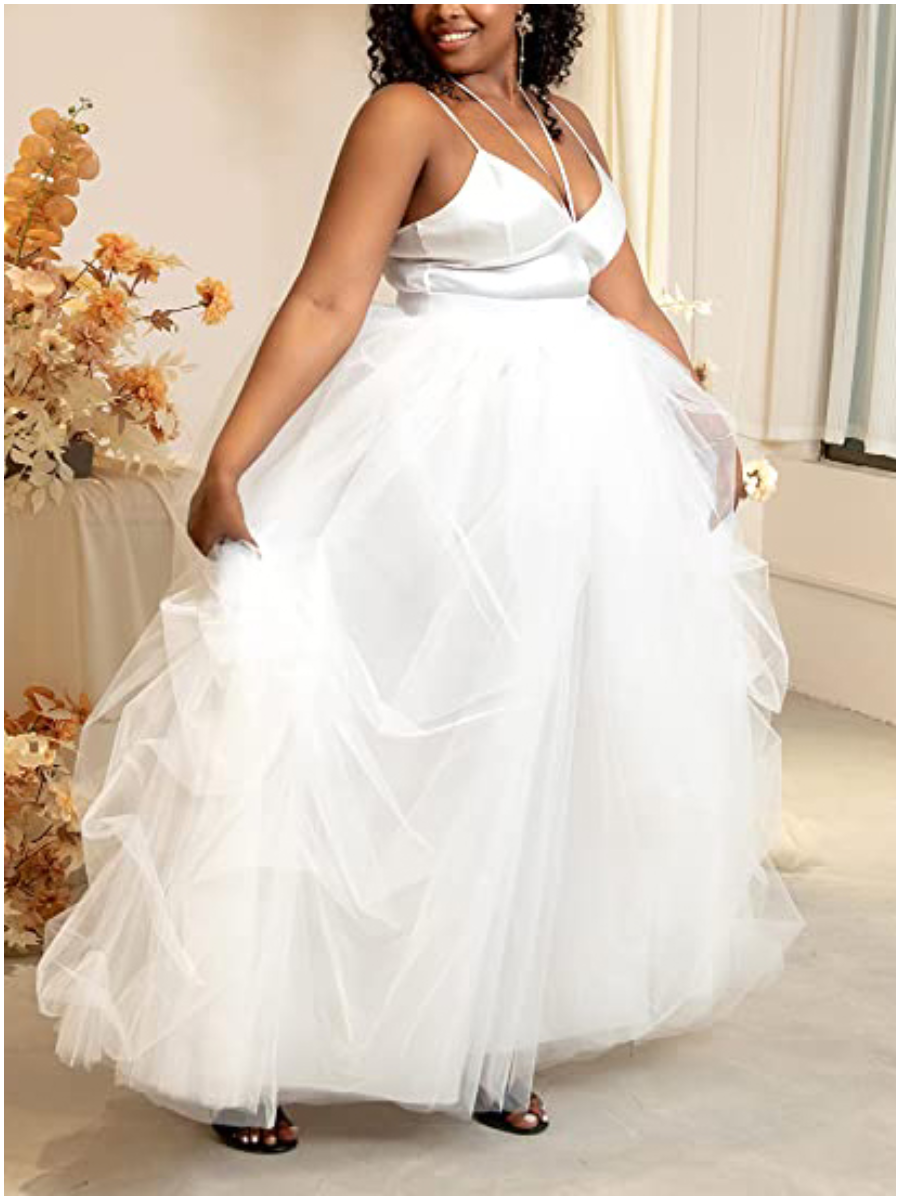 LW Plus Size Gauze High Split Ball Gown Skirt Sale | LovelyWholesale