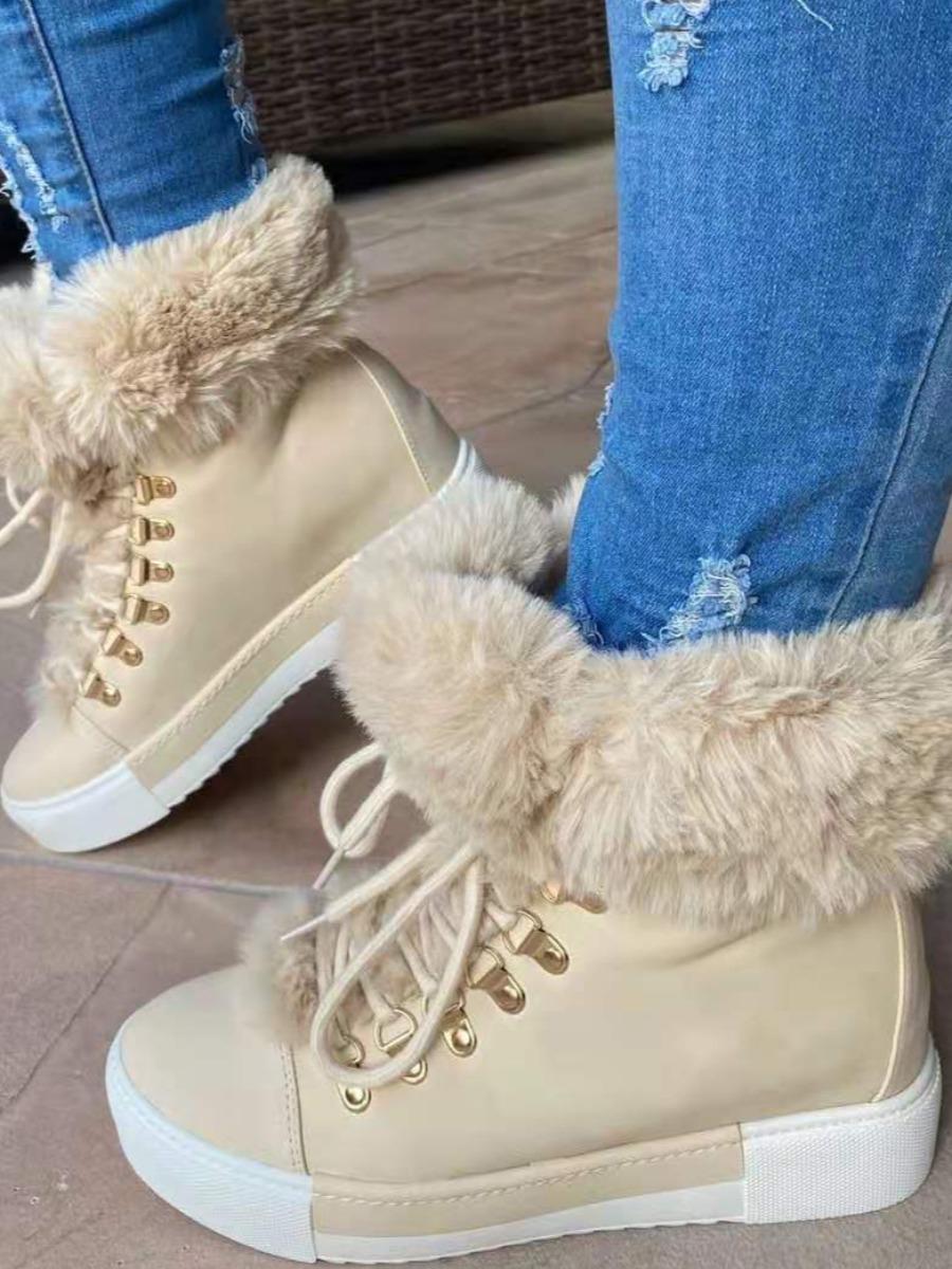 LW Round Neck Plush Booties Sale | LovelyWholesale
